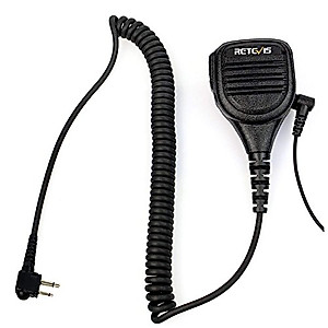 Retevis 2 Pin Two Way Radio Shoulder Speaker Mic with 3.5mm Audio Jack,Compatible with Motorola CP200 GP200D RMU2040 RDU4100 GP88S CP250 P040 EP450 MagOne A8 HYT TC500 Handhled Walkie Talkie(1 Pack)