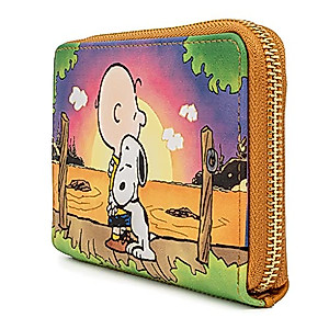 Peanuts Charlie Brown and Snoopy Sunset Zip Around Wallet
