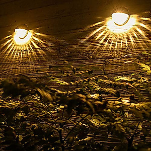 QQWJSH Solar Wall Light 4pcs LED Outdoor Waterproof Home Garden Wall Light Decoration Night Light Wall Washer Garden Light