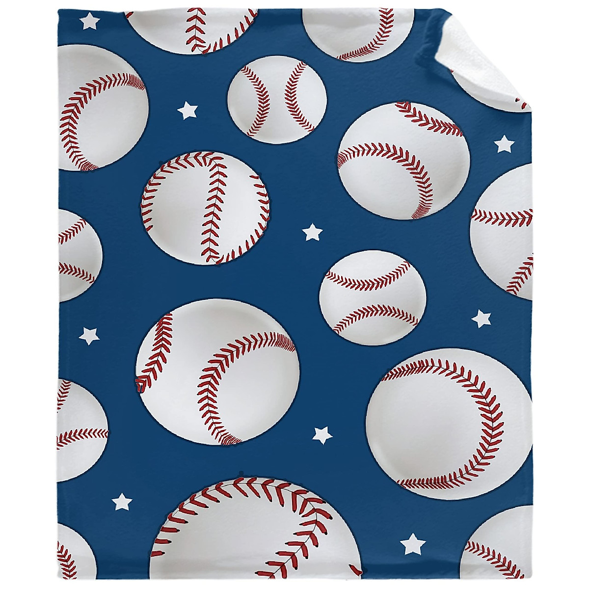 AozyHug Baseball Soft Throw Blanket Flannel Swaddle Blanket Boys, Girls, Infant, Newborn Receiving Blankets Toddler and Kids Blankets for Crib Stroller (30"x40" Inches)