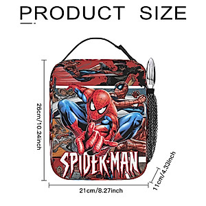 Imyodref Anime Cartoon Lunch Box - Insulated Lunch Bag For Girls Boys - 10.2 Inch Cute Lunch Box Suitable For Adult Women Men Preppy School Work Office