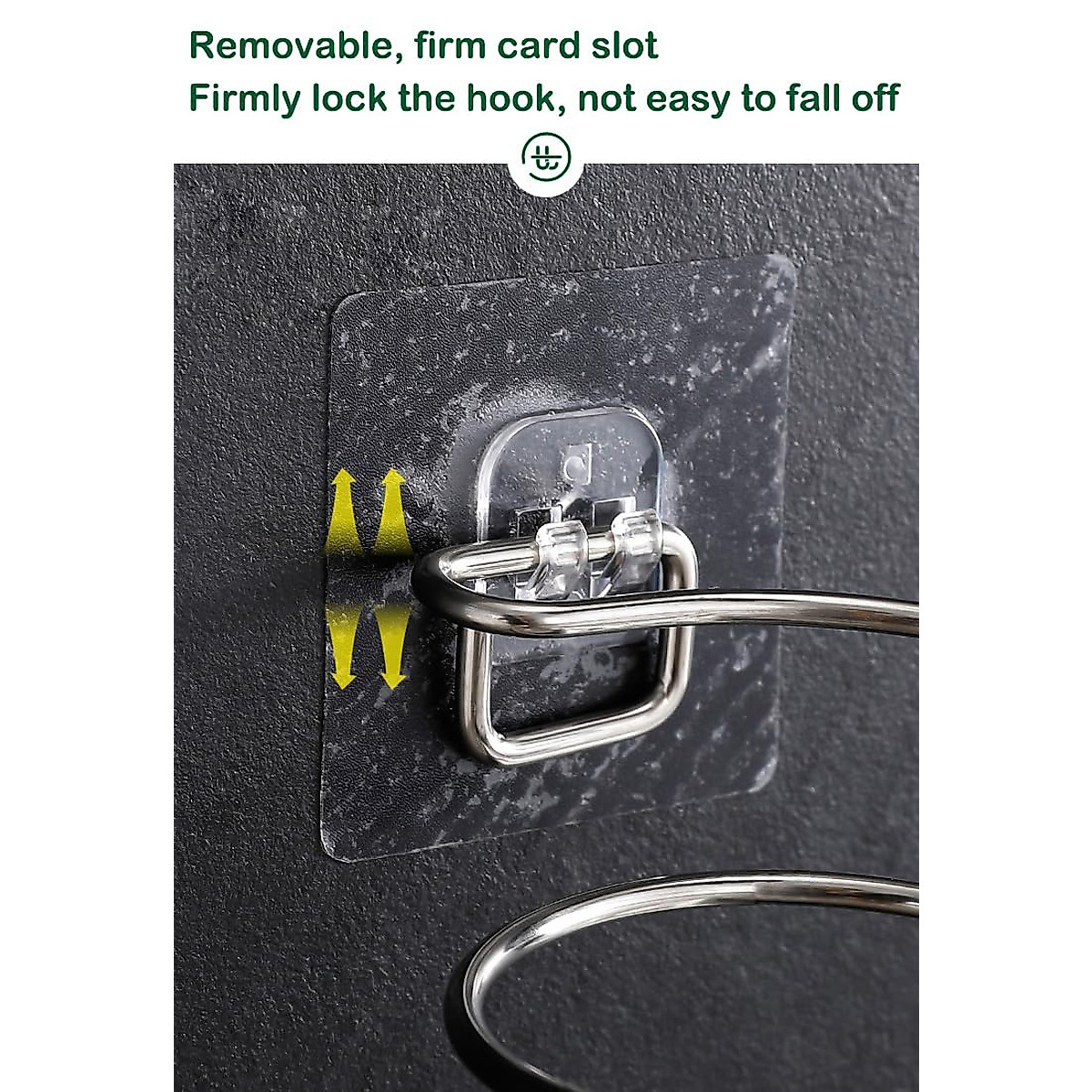 AKOAK Stainless Steel Hair Dryer Holder, Bathroom Wall Mounted Self-Adhesive Waterproof Hair Dryer Storage Holder - Suitable for Most Hair Dryers, Pack of 2