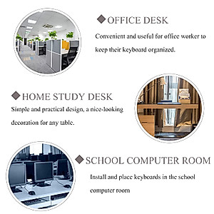 IBOWZ Keyboard Drawer Tray Under Desk Keyboard Tray with Height Adjustable Stand,Slide-Out Keyboard Shelf for Ergonomic Typing,Improve Posture and Relieve Fatigue,with 360° Mouses Tray,Platfor