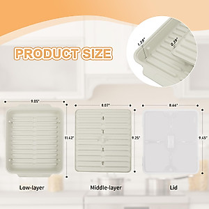 M MUGOOLER Double Microwave Bacon Cooker/Tray with Splatter Lid, Safe, Easy Clean, Convenient Kitchen Tool，for Cooking (White)