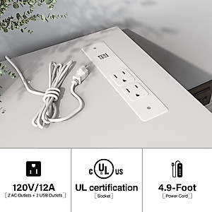 ANTISTA TV Stand, Deformable TV Stand with LED Light Strip & Power Outlets, Modern Entertainment Center with Storage Shelves for 55/60/65/70 inch TV, Gaming Media Console for Living Room