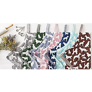 DII Everyday Pets Kitchen Collection Chef Apron, Large Pockets & Adjustable, 35x28, Black Cat Print