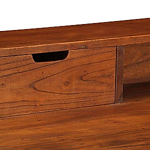 ULUYYUC Writing Desk,Computer Desks Home Office Desk Sit-Stand Desks with Drawers Suitable for Home, Office, Bedroom, Conference Room, etc 43.3"x19.6"x35.4" Solid Acacia Wood