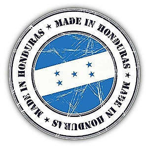 DG Graphics Made in Honduras Grunge Flag Stamp Art Decor 5'' x 5'' Magnet Vinyl Magnetic Sheet for Lockers, Cars, Signs, Refrigerator