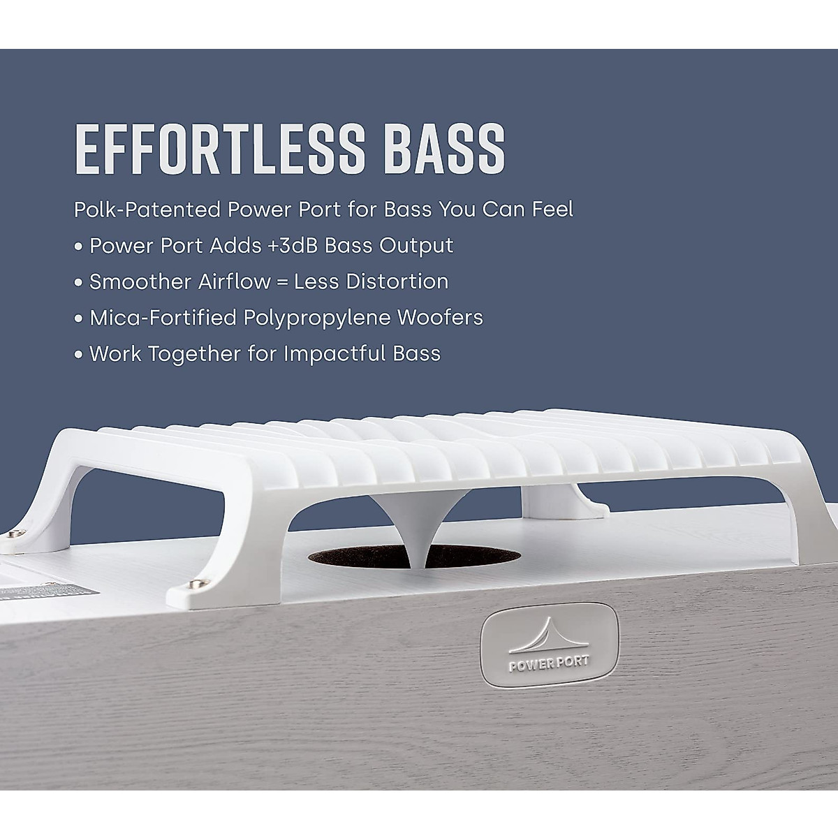 Polk Signature Elite ES60 Tower Speaker - Hi-Res Audio Certified, Dolby Atmos & DTS:X Compatible, 1" Tweeter & Three 6.5" Woofers, Power Port Technology for Effortless Bass, Elegant White-Washed