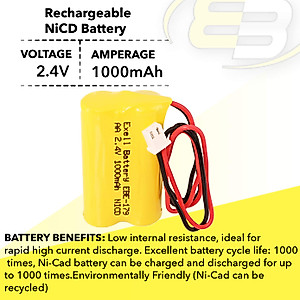 (2-Pack) Emergency/Exit Lighting Battery Fits and Replaces Custom-179 Custom179 BEL-179 BEL179 Exitronix 10010036 Exitronix 10010034 P/N6200RP 6200RP 6200 RP