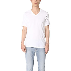 Calvin Klein Men's Cotton Classics Short Sleeve V-Neck T-Shirt, White (3 Pack), Large