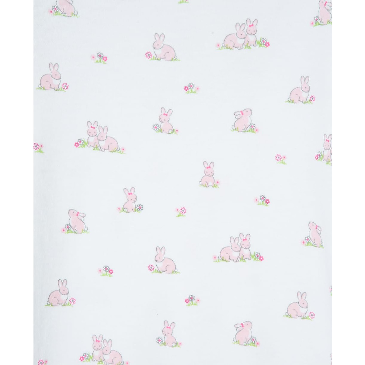 Little Me Baby Girl's 2-Piece Nightgown and Cap Set, White Print/Bunny, 0-3 Months