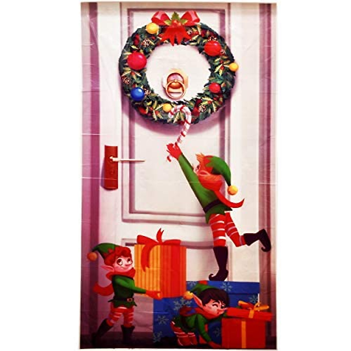 4 Pack Christmas Bathroom and Front Door Holiday Decorations and Covers