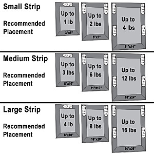 Command 3M 12ct Pack Picture & Frame Hanging Strips Sets Medium Size White Damage-Free