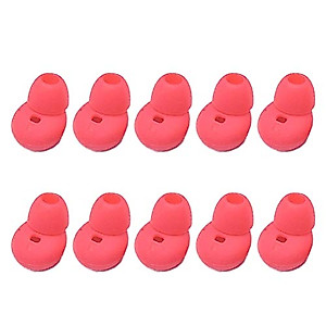 Earphone Sleeve- 5 Pairs Headset Cover Silicone Anti- Slip Replacement Earpads Ear Gel for Gear Circle SM- R130 (Watermelon Red) Earphone Sleeve