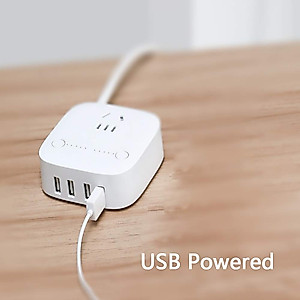 Esthepro USB Desk Fan, Portable Desktop Table Cooling Fan, Three Speeds Adjustable, USB Connection Power, Strong Quiet Wind, Great for Office Home Outdoor Car Travel (Navy Blue)