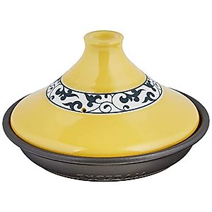 東洋セラミックス Yellow Arabesque ID-09-02 Tagine Pot, yelow
