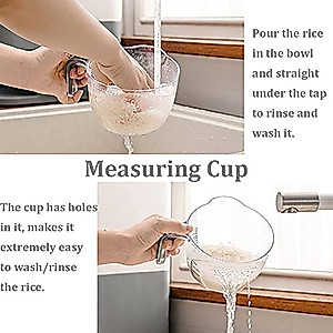 CREAMOON 23Lbs Rice Dispenser Cereal Dispenser Countertop Large Sealed Grain Container Dry Food Dispenser Rice Bucket Rice Storage Box Grain Storage with Lid Measuring Cup