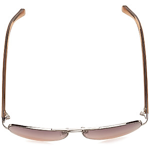 Fossil Women's FOS3062s Aviator Sunglasses, Ruthenium Nude, 57 mm