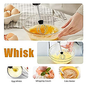 SKYXIU Immersion Electric Hand Blender,Milk Frother Handheld,Usb Charging Wireless Mini Mixer with Variable Speeds, 3-Speed Adjustable Mini Frother for Cappuccino Latte Coffee Egg