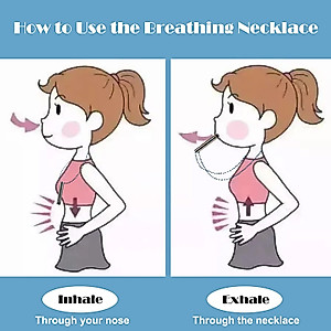 NexMe Stress Anxiety Relief Mindful Breathing Necklace, Anxiety Relief Item Breathing Exercise Device Breathwork Tool for Meditation, Relaxation, Calming Down and Slowing Breath (Rose Gold)