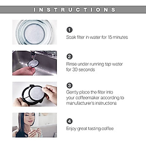 24-Pack Replacement Charcoal Water Filter Discs for Mr. Coffee Brewers Coffee Machines