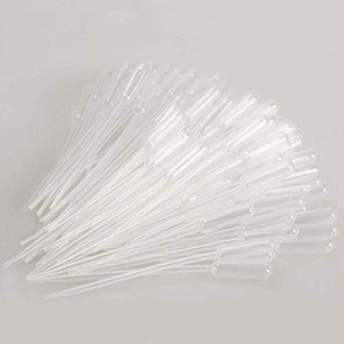 50pcs 0.5ml FWD Clear White Plastic Liquid Graduated Dropper Pasteur Transfer Pipette,Suitable for Essential Oils,Mixing Acrylic Paints& Science Laboratory (0.5ml)