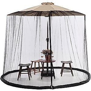 Amazing for less 9ft Patio Umbrella Bug Screen w/Zipper Door and Polyester Netting