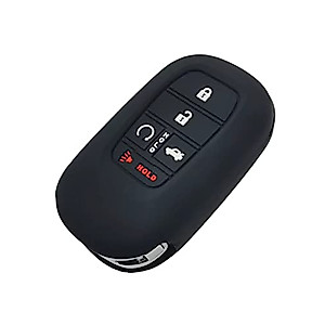 REPROTECTING Silicone Rubber Key Fob Cover Compatible with (5 Buttons) 2022 2023 Honda Accord Civic HR-V CR-V Pilot Sport SI EX EX-L Touring (Black Blue)