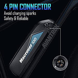 AVANTREK Electric Bike 26"x4" for Adults, 1.5X Faster Charge, 500W Brushless Motor 36V/13Ah Removable Battery, Front Suspension Fat Tire, 20 MPH Snow Beach Mountain EBike Shimano 7 Speed Macrover 100