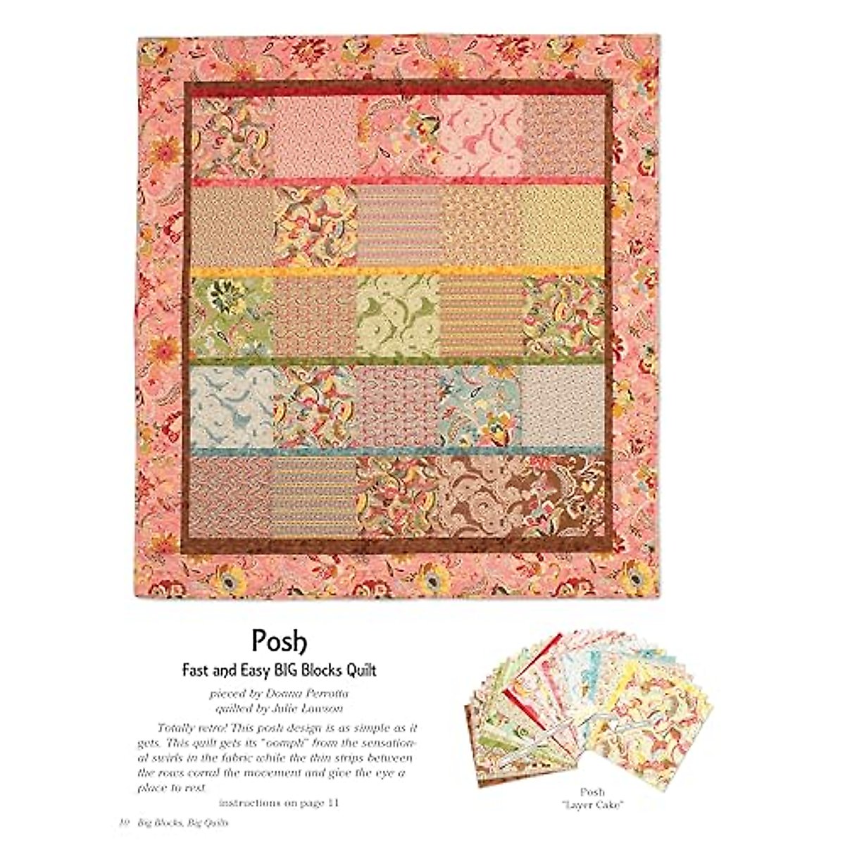 Big Blocks, Big Quilts: 11 Easy Quilts with Layer Cake 10" x 10" Squares (Design Originals) Beginner-Friendly, Easy-to-Follow Instructions and Variations, plus Assembly Diagrams and Color Photos