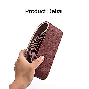 S SATC 3x18 Sanding Belts 20PCS Belt Sander Paper Aluminum Oxide (3 Each of 60/80/120/150/240/400 Grits & 2 of 40 Grits) Ideal for Wood Metal Paint Sanding