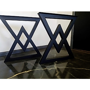 Metal Table Legs, Diamond Style - Any Size and Color