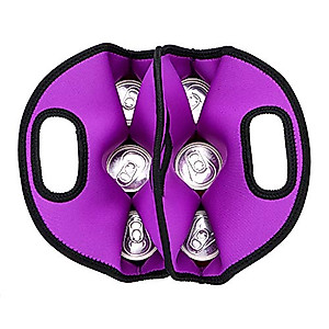 Hipiwe 6 Pack Beer Cooler Tote Bag, Extra Thick Neoprene Beer Bottle/Can/Beverage Carrier, Insulated Feeding Bottles Tote Sleeve