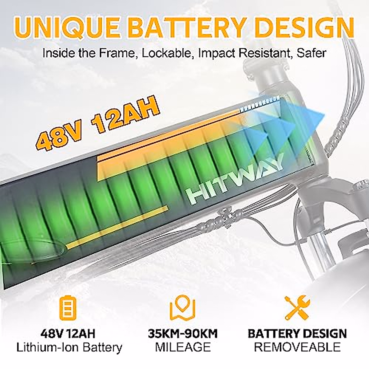 HITWAY Electric Bike for Adults 20" x4.0 Fat Tire Electric Bicycle with 750W Motor,48V 12AH Removable Battery E Bike Long Range 20-55mile with 7 Gears Foldable Ebike, UL2849 Certified