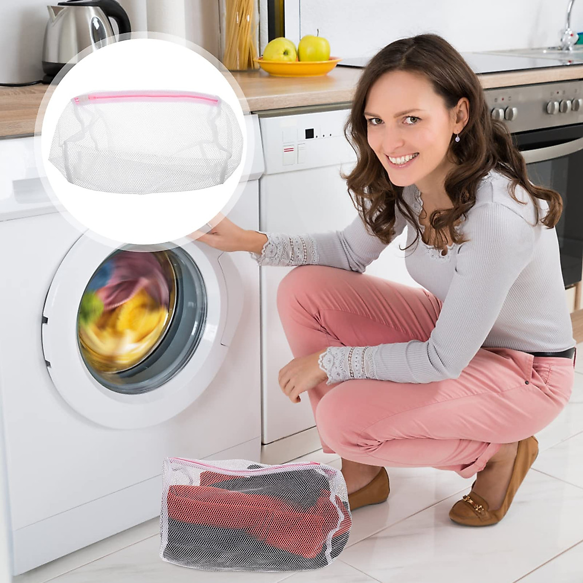 Beaupretty Laundry Bag Mesh Laundry Bags Honeycomb Mesh Laundry Bags 5pcs Washing Machine Wash Bag for Underwear Delicates Blouse Bra and Baby Clothes Laundry Bags Mesh Wash Bags