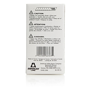 American Line 8-Point 18mm Snap-Off Knife Blades - 100-Pack - High Carbon Steel Blades for Optimized Sharpness and Durability - 66-0383