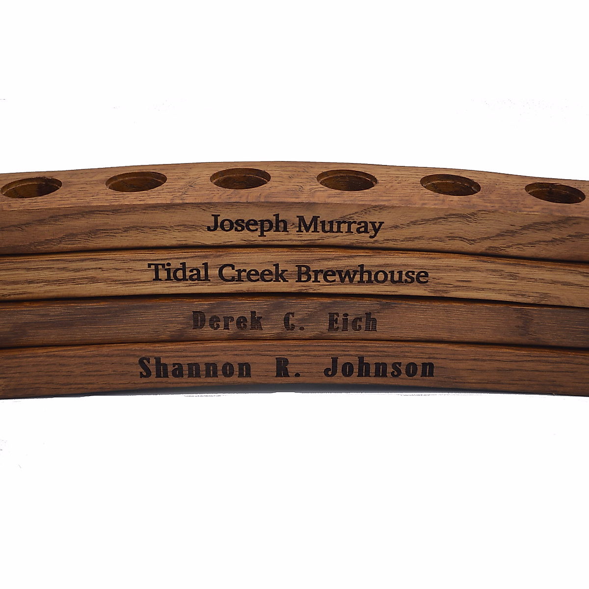 Personalized Laser Engraved Center Barrel Stave Stopper Cork Display Made To Fit Blanton's Bourbon Horse Stoppers- Wall Mountable