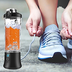 Best 4Vi Portable Blender, Rechargeable Mini Blender For Shakes And Smoothies 20 Oz Mini Blender Cup with Travel and USB Rechargeable for Office, Gym, Kitchen BLACK