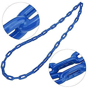 Vifemify 1.5m Children Outdoor Indoor Plastic Coated Iron Playground Swing Link Chain Toy Accessory Swing Sets for Backyard Tools(Blue)