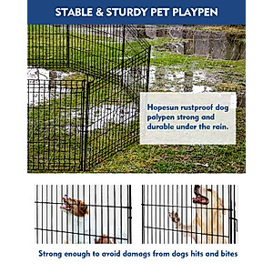 Hopesun Decorative Garden Fence Fast Installation Multi-Purpose Metal Pet Fence Kit Outdoor