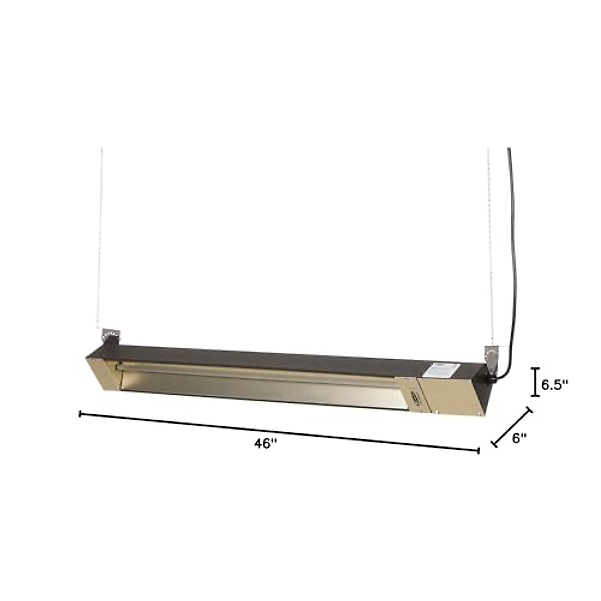 Fostoria TPI Corporation, OCH-46-120V-CE, OCH Quartz Tube Electric Indoor/Outdoor Infrared Heater, 48in lg., Steel, 120 Volts, 1500-Watts, Includes Cord and Plug, Powder Coated Brown,46" x 6" x 6.5"