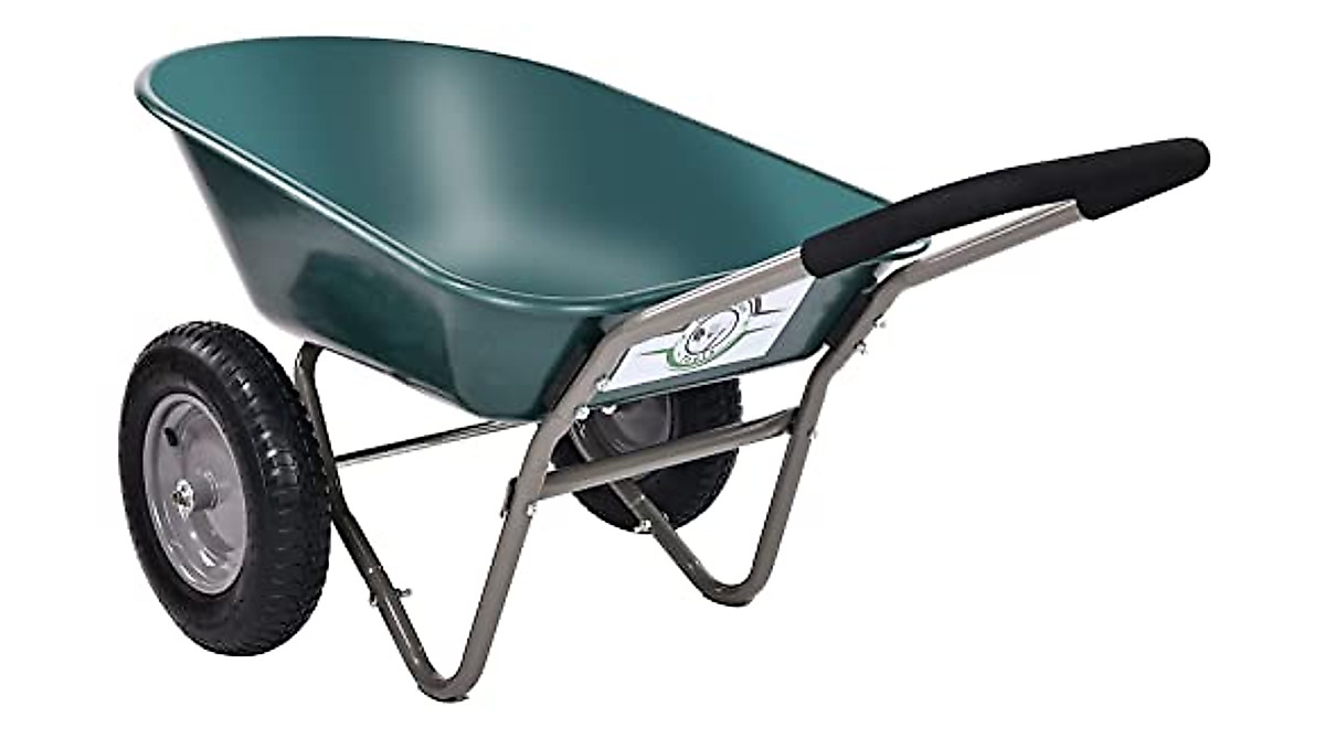 BalanceFrom Dual-Wheel Garden Wheelbarrow for Easy Yard Work