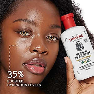 Thayers Milky Hydrating Face Toner with Snow Mushroom, Hyaluronic Acid and Elderflower, Dermatologist Recommended Gentle Alcohol Free Facial Skincare for Dry and Sensitive Skin, Paraben Free, 12 FL oz