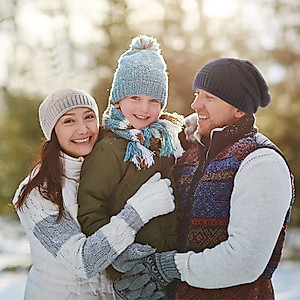 4 Pieces Knit Slouchy Beanie Hat for Women Men Oversized Soft Warm Winter Beanie Hat Chunky Stretch Cable Knit Beanie (Cute Colors)