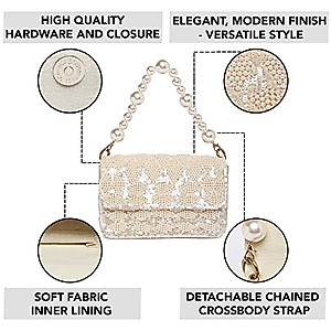 Aheli Clutch Purses Gift for Women Wedding Handmade Evening Handbags Party Bridal Clutch