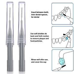 Patelai 100 Pieces Braces Brush for Cleaner Interdental Brush Toothpick Dental Flossing Head Oral Hygiene Flosser Tooth Cleaning Tool (Stylish Colors)