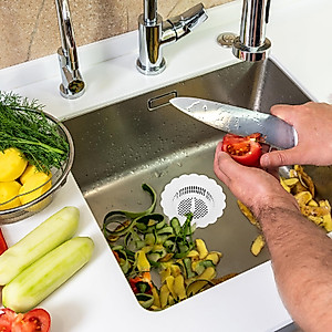 uxcell Sink Drain Strainer, Plastic Kitchen Sink Filter Hair Drain Catchers Sink Strainers for Kitchen Bathroom Balcony, Pink 4Pcs