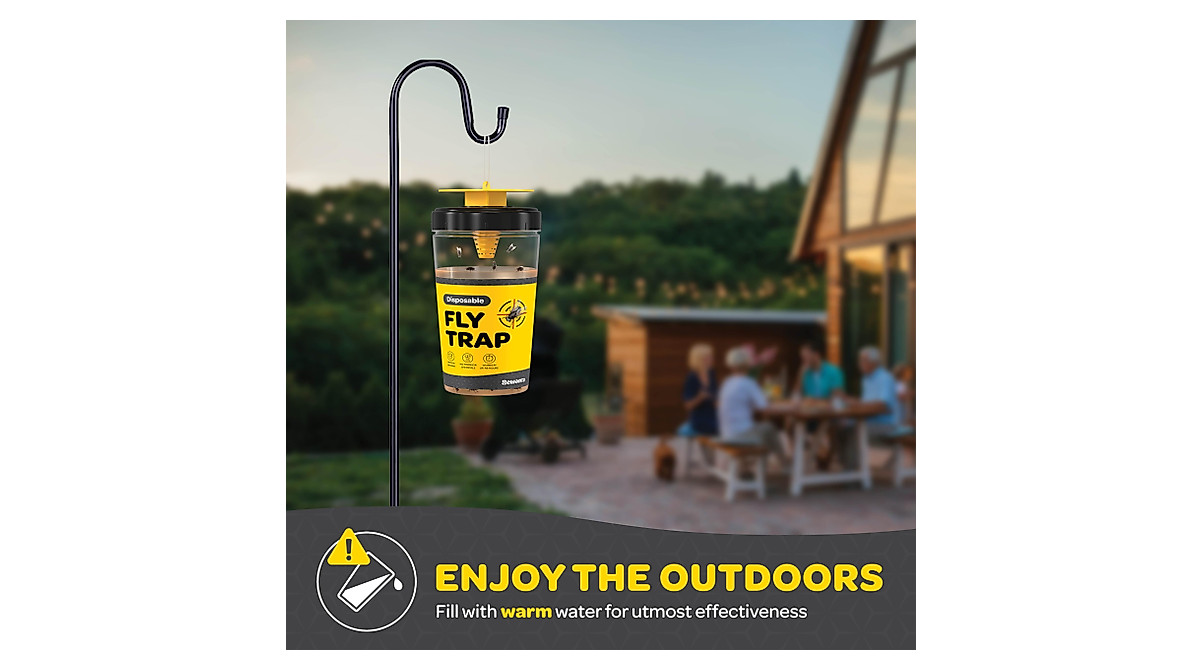 Outdoor Fly Trap Set of 3 - Safe Non-Toxic Fly Control for Outdoors