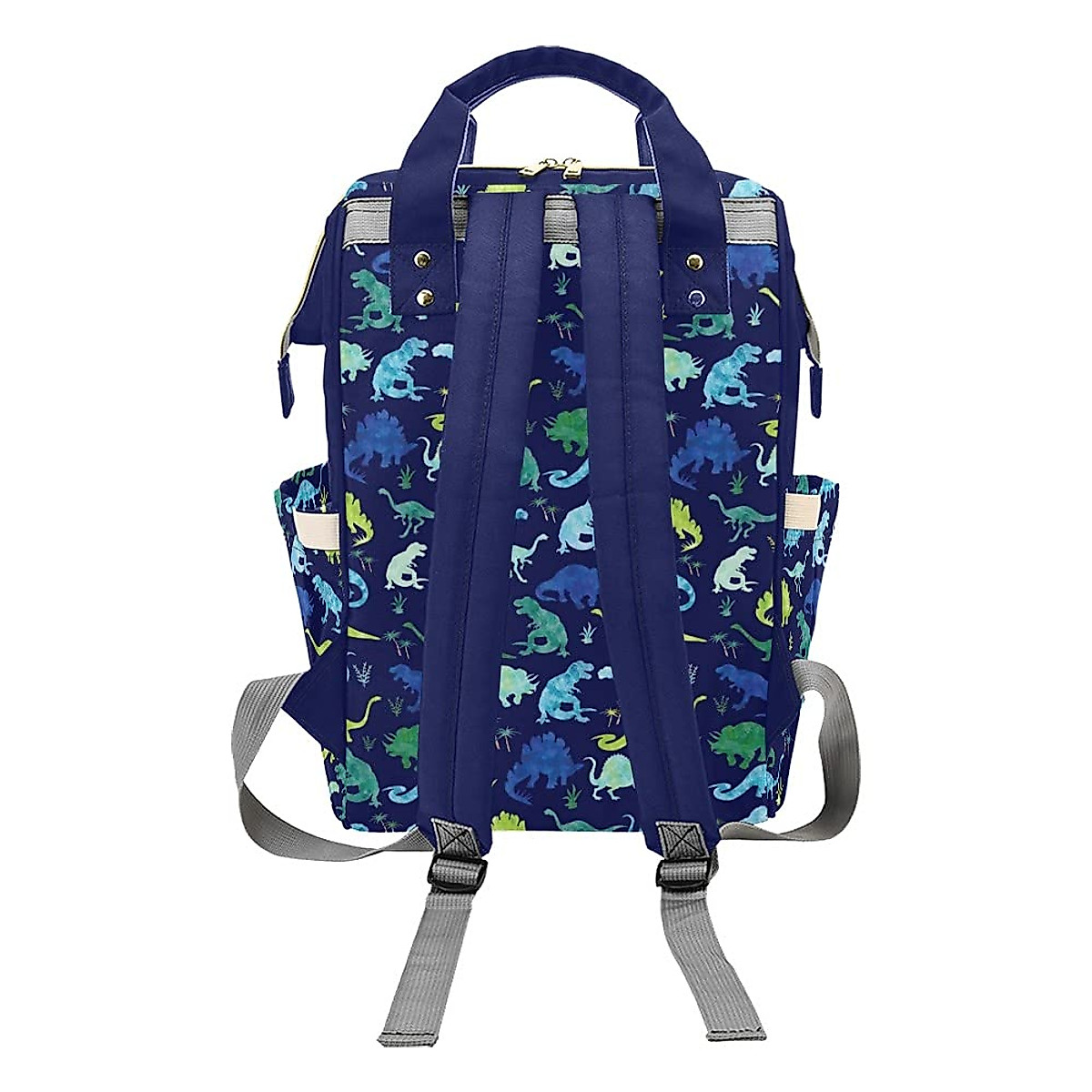 Yeshop Personalized Diaper Backpack Dinosaur Watercolor Multi Function Diaper Bag Travel Daypack Nursing Nappy Bag